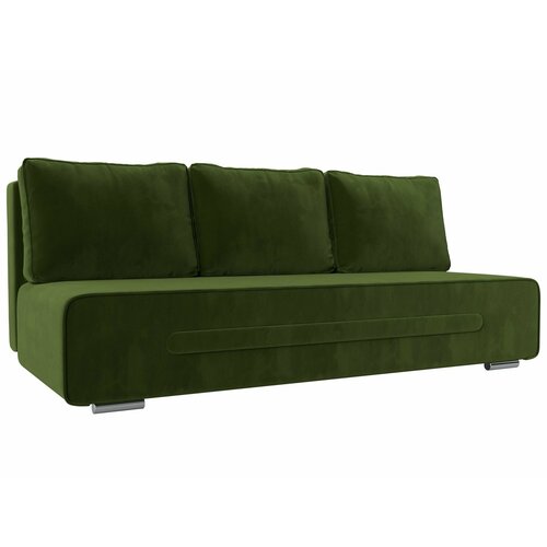 Прямой диван Приам, Микровельвет зеленый