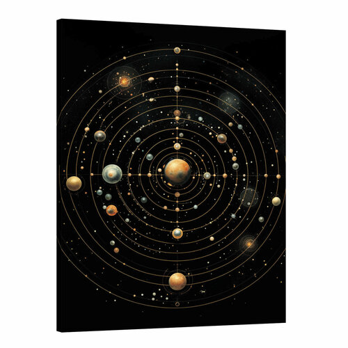 Интерьерная картина 50х70 "Астрономия: Звезды на кисти"