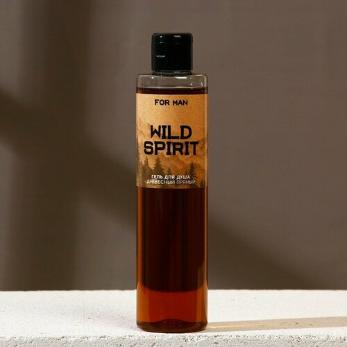 Гель для душа «Wild spirit» 250 мл, аромат древесный пряный, HARD LINE