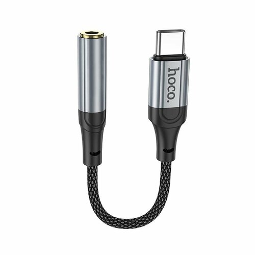 Аудио адаптер переходник для наушников с Type-C USB-C на Jack 3.5 12см черный