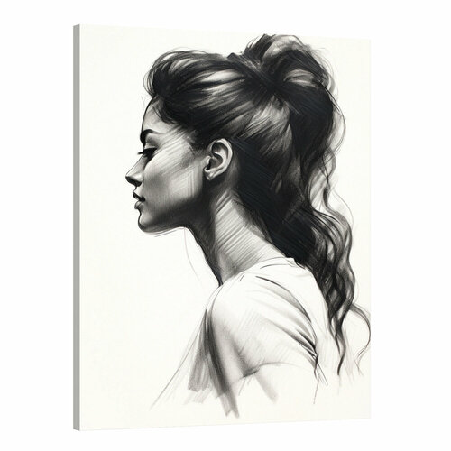 Интерьерная картина 50х70 "Портрет современной женщины"