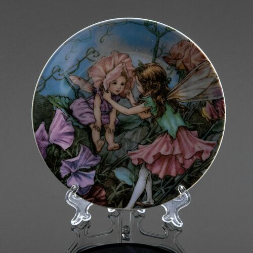 Тарелка декоративная с изображением фей (в коробке), фарфор, печать, Elan Gallery