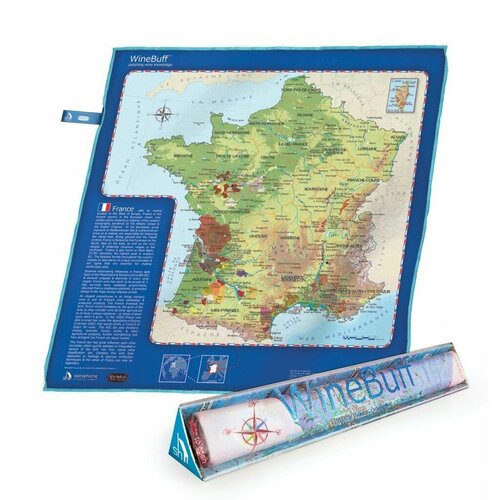 Салфетка из микрофибры для натирки стекла Soire Home France Wine Map