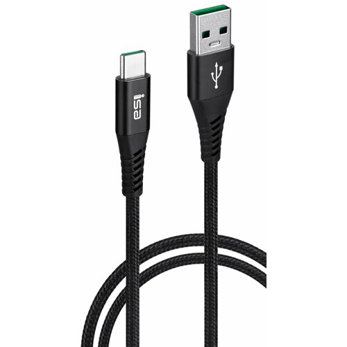Isa Кабель S1 Flash USB - Type-C, 5А, 1.2м black (Черный)