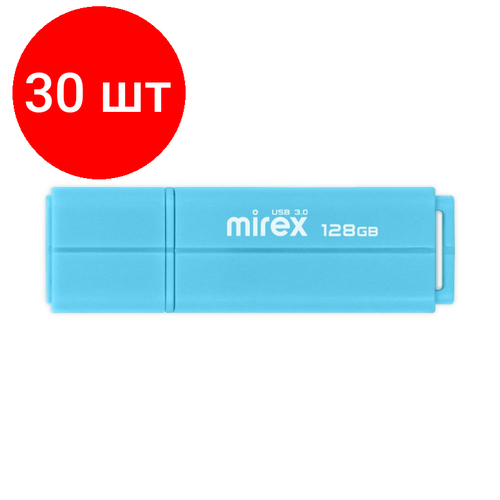 Комплект 30 штук, Флеш-память Mirex USB 3.0 LINE BLUE 128Gb (13600-FM3LB128 )