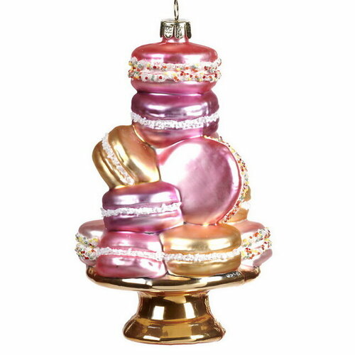 Goodwill Стеклянная елочная игрушка Пирожное Macaron de Giuseppe - Maison du Sucre 14 см, подвеска YA 92535
