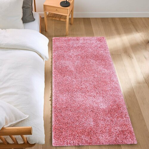 Ковер пушистый 80х150шегги Dream floor, коврик розовый прямоугольный