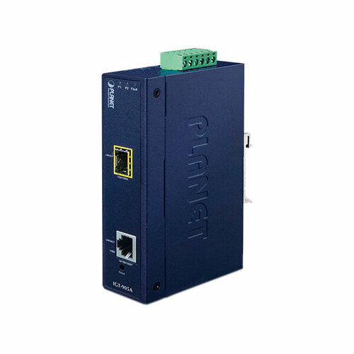 Planet медиа конвертер/ IP30 Industrial SNMP Manageable 10/100/1000Base-T to MiniGBIC (SFP) Gigabit Converter