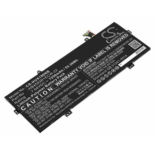 Аккумуляторная батарея CameronSino CS-HUX190NB для ноутбука Huawei MateBook X Pro 2020, MACH-W19L, VLT-W60 (HB4593R1ECW-22) 7250mAh