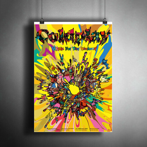 Постер плакат для интерьера "Музыка: Британская рок-группа Coldplay (Колдплэй). Лидер группы Крис Мартин" / A3 (297 x 420 мм)