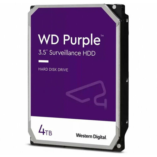Жесткий диск 3.5" Western Digital WD Purple 4 ТБ, SATA III, 256 Mb, 5400 rpm (WD43PURZ)
