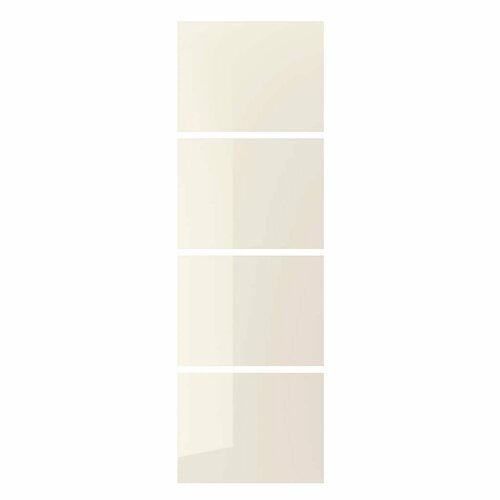 Панель для рамы раздвижной дверцы IKEA HOKKSUND хокксунд, 4 шт, 75x236 см, глянцевый светлобежевый