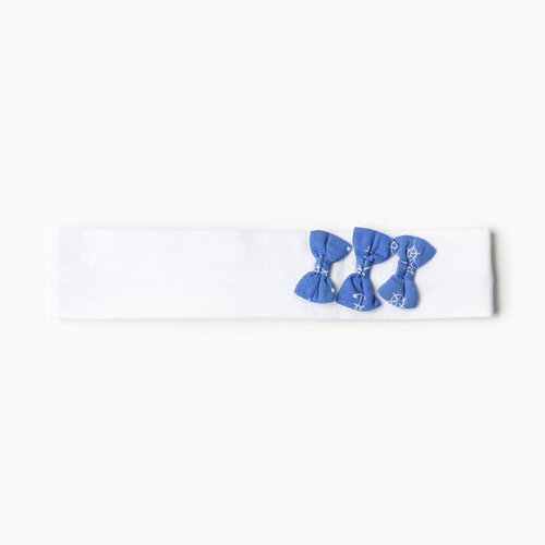 Повязка для девочки, цвет белый/синий, размер 50-51, "Bembi"