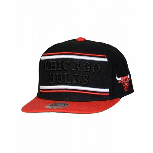 Бейсболка Mitchell & Ness, размер one size fits all, белый, черный