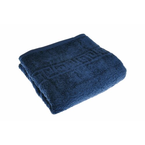 Махровое гладкокрашеное полотенце 70*140 см 380 г/м2 (Темно-синий)
