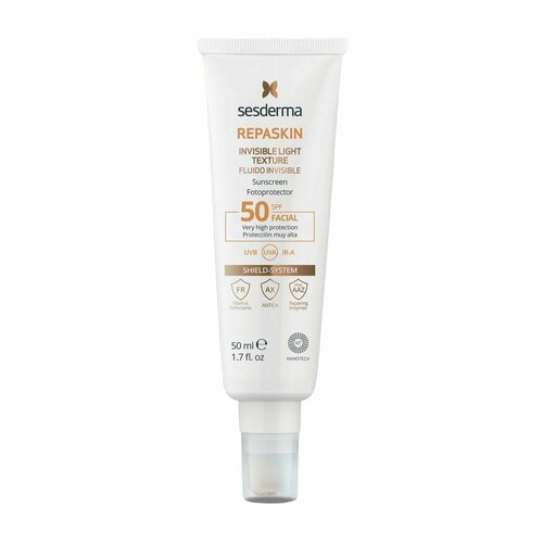 Солнцезащитное сверхлегкое средство для лица Sesderma Repaskin Invisible Light Texture Facial Sunscreen SPF 50