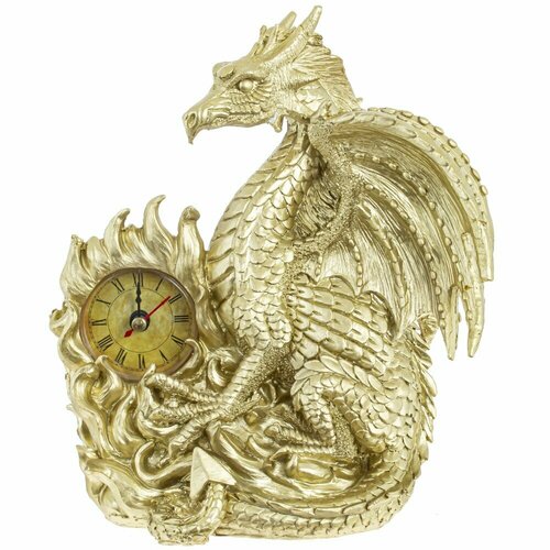Фигурка декоративная Дракон с часами (ААх1), 18х10х21 см KSM-793583