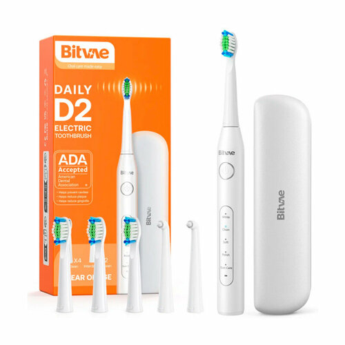 Зубная щётка электрическая Bitvae D2 Daily + Case Toothbrush, белая