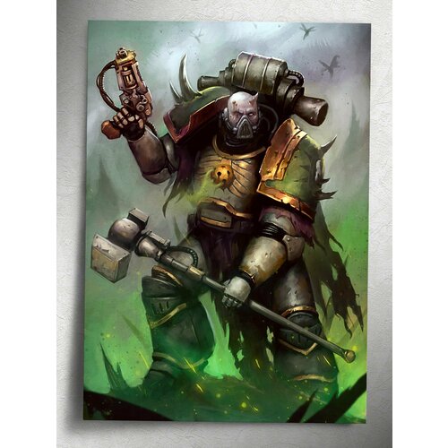 Постер: Магистр осады Калгаро Гремус (Нургл, Вархаммер 40000, Warhammer), на А5