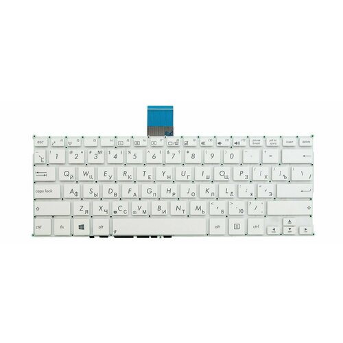 Клавиатура для Asus 13NB03U2AP0401 белая без рамки, плоский Enter