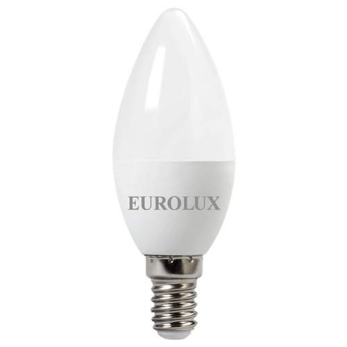 Лампа светодиодная LL-E-C37-6W-230-4K-E14 (свеча, 6Вт, нейтр, Е14) в коробке 10 шт. Eurolux, арт. 900/76/2/4