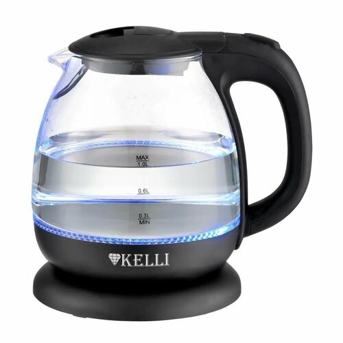 Чайник электрический Kelli стеклянный 1л