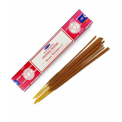 Nag Champa INDIAN ROSE, Satya (Благовония Наг Чампа, индийская роза, Сатья), 15 г.