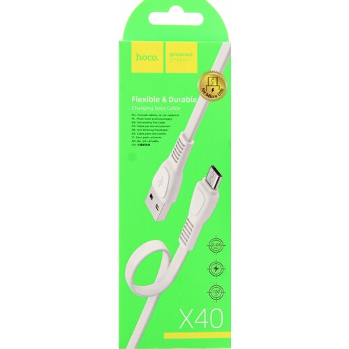 Кабель micro USB HOCO X40 1.5A 1m Белый