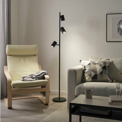 Икеа IKEA NYMNE Торшер с 3 лампами антрацит напольный