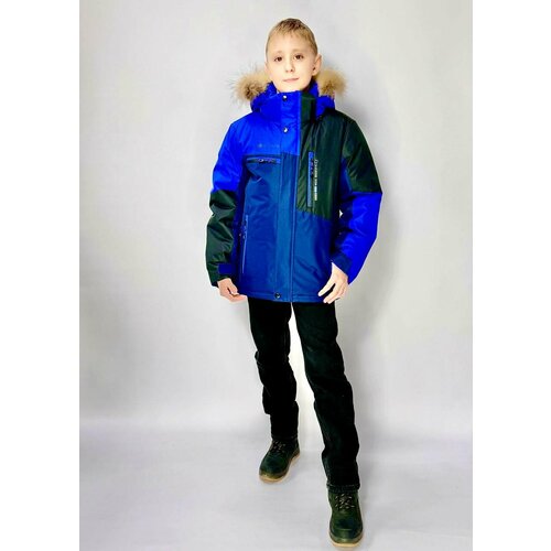 Парка LCAYHD FASHION Зимняя куртка для мальчика 23-21(1/25), размер 140, синий
