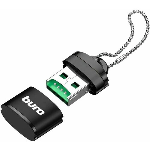 Устройство чтения карт памяти USB2.0 Buro BU-CR-200 черный