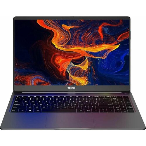 Ноутбук TECNO MegaBook T1 71003300138, 15.6", 2023, IPS, AMD Ryzen 5 5560U 2.3ГГц, 6-ядерный, 16ГБ LPDDR4, 512ГБ SSD, AMD Radeon, без операционной системы, серый