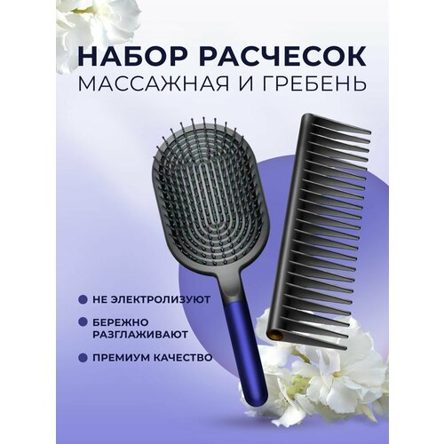 Набор расчесок с массажной расческой Styling Blue