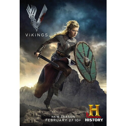 Плакат, постер на бумаге Vikings/Викинги. Размер 21х30 см