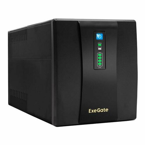 Exegate EP285490RUS ИБП ExeGate SpecialPro UNB-1200. LED. AVR. EURO. RJ. USB <1200VA/750W, LED, AVR, 4 евророзетки, RJ45/11, USB, Black>