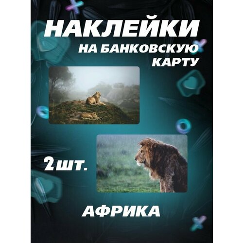 Наклейка на карту - Звери Африка лев наклейки хищник прайд