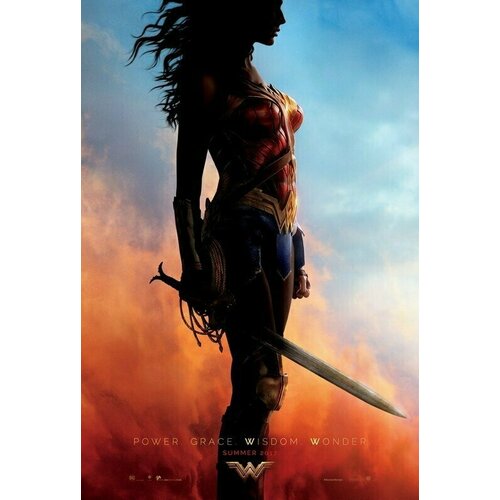Плакат, постер на холсте Чудо-женщина (Wonder Woman), Пэтти Дженкинс. Размер 60 х 84 см