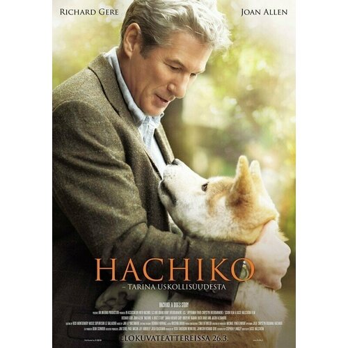 Плакат, постер на бумаге Хатико: Самый верный друг (Hachi A Dog s Tale), Лассе Халльстрём. Размер 30 х 42 см
