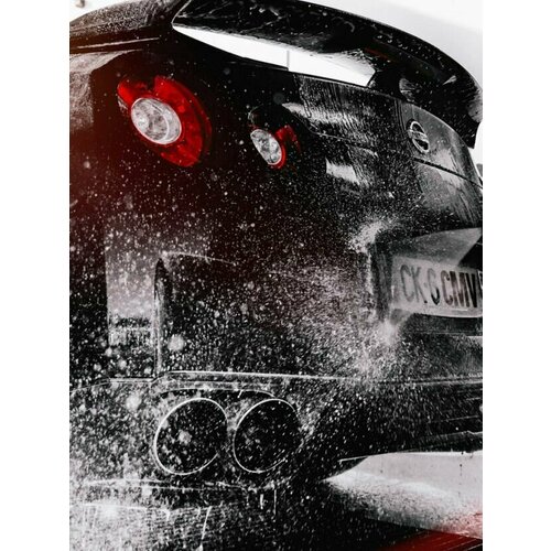 Плакат, постер на холсте Nissan R35 GTR, Ниссан. Размер 60 х 84 см
