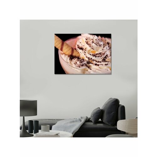 Картина на холсте с подрамником Мороженое с шоколадной крошкой 60х80