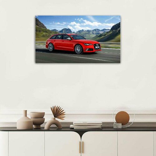 Картина на холсте 60x110 Альянс Лес "Авто audi универсал Audi" на подрамнике / интерьер/ декор