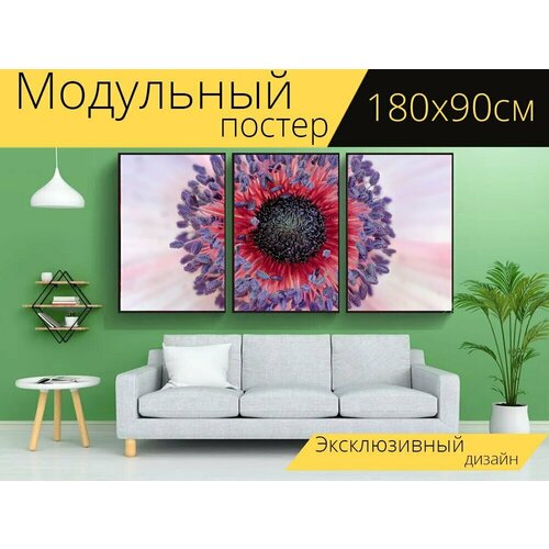 Модульный постер "Авторское право, джеки мэтьюз, цветок" 180 x 90 см. для интерьера