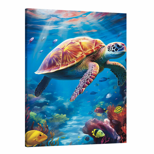 Интерьерная картина 50х70 "Морская черепаха"