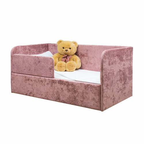Кровать-диван Непоседа 180*90 розовая с матрасом, без ящика для хранения