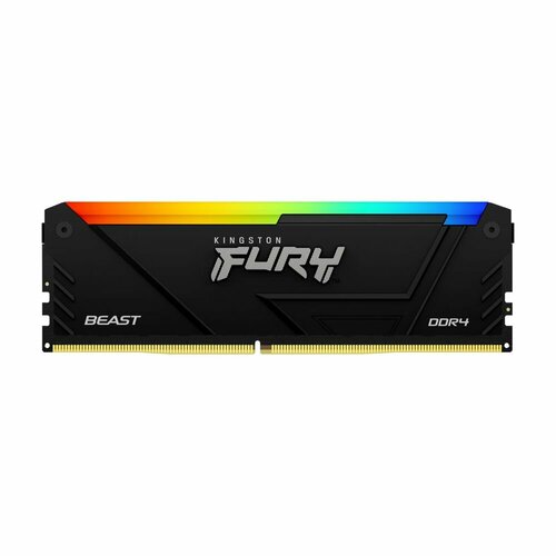 Модуль памяти Kingston 16GB DDR4 2666MHz DIMM FURY Beast Black RGB PnP