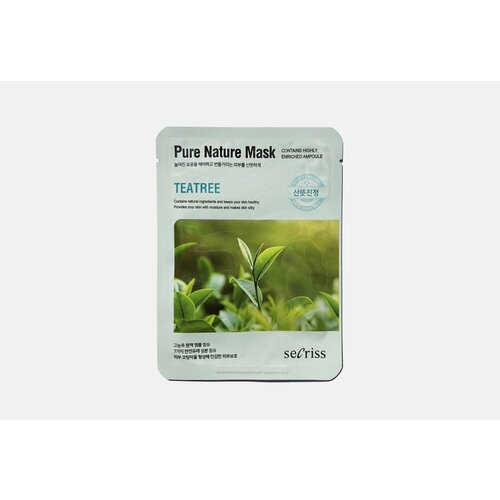 Маска для лица тканевая secriss pure nature tea tree