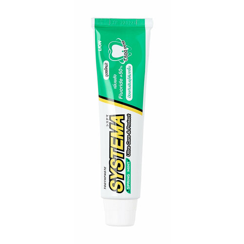 Зубная паста для глубокой чистки зубов и десен Lion Systema Care and Protect Spring Mint Toothpaste /90 мл/гр.