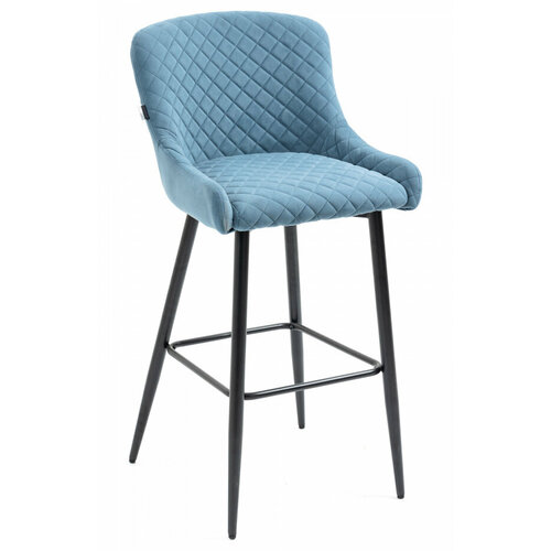 Барный стул Everprof со спинкой Everprof Nico Ткань Голубой