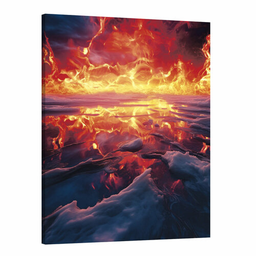 Интерьерная картина 50х70 "Огонь и лед"