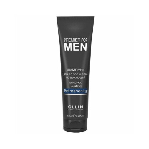 Шампунь OLLIN PREMIER FOR MEN для волос и тела освежающий 250мл